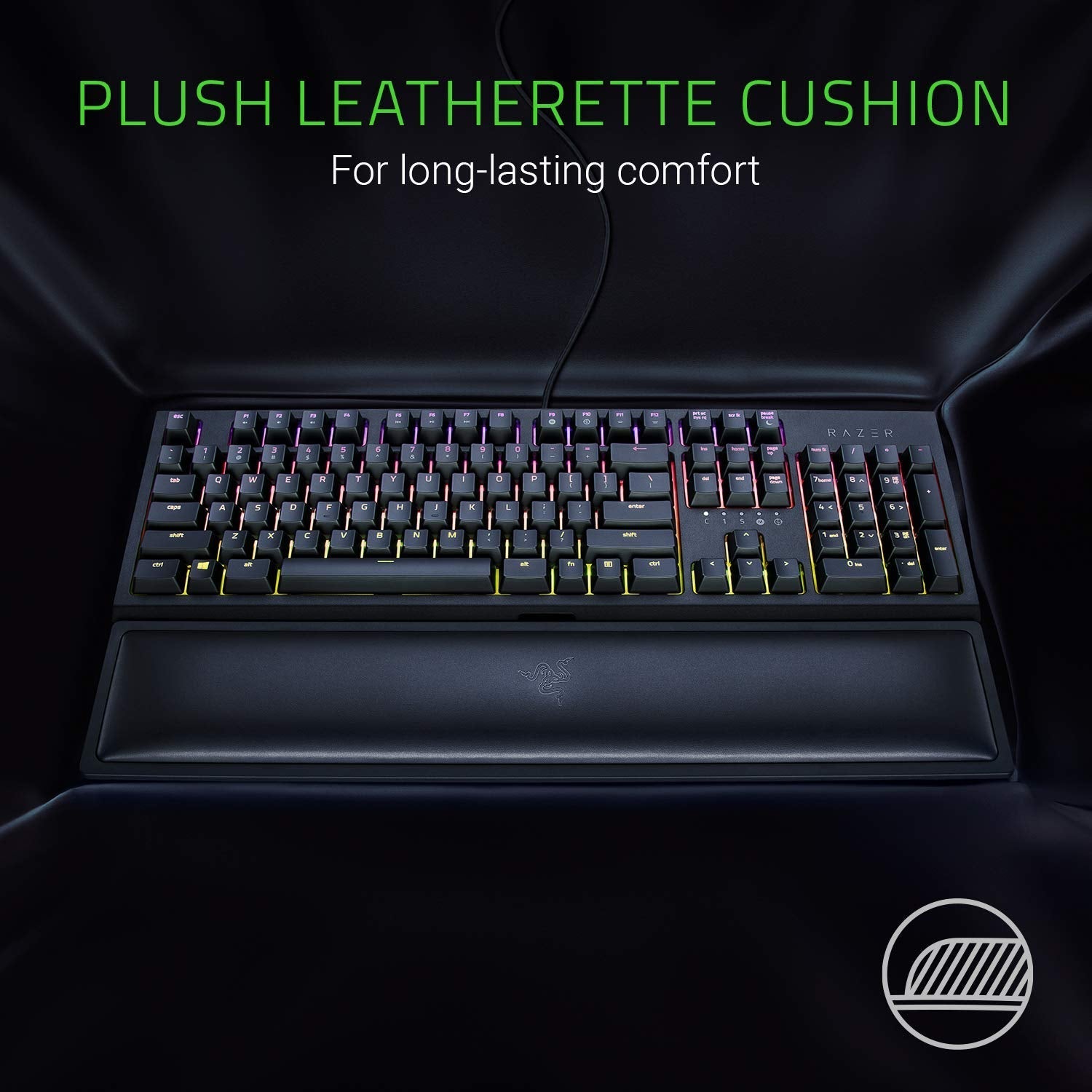 RAZER ERGONOMIC WRIST RESTFORFULL-SIZED KEYBOARDS RC21-01470200-R3M1 ...