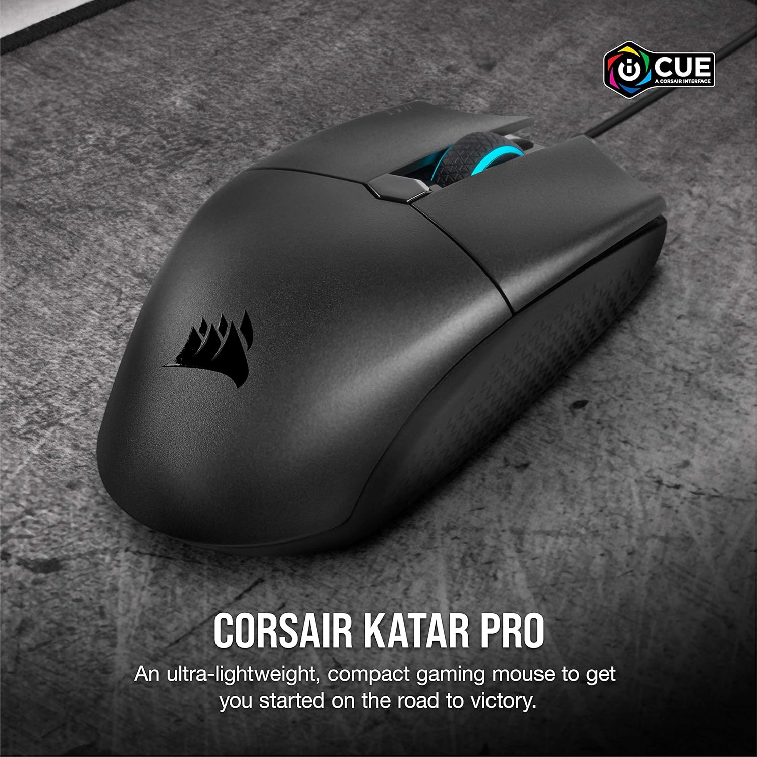 CORSAIR KATAR PRO GAMING MOUSE WIRED BLACK BACKLIT RGB LED 12400 DPI O ...